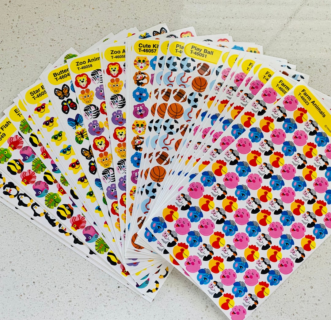 Trend Enterprises Sticker Sheet YOU CHOOSE Vintage - Etsy