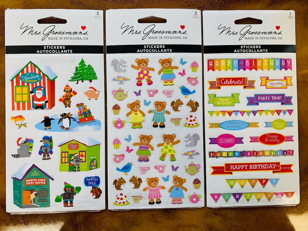 Mrs. Grossmans Sticker Pack YOU CHOOSE - Etsy