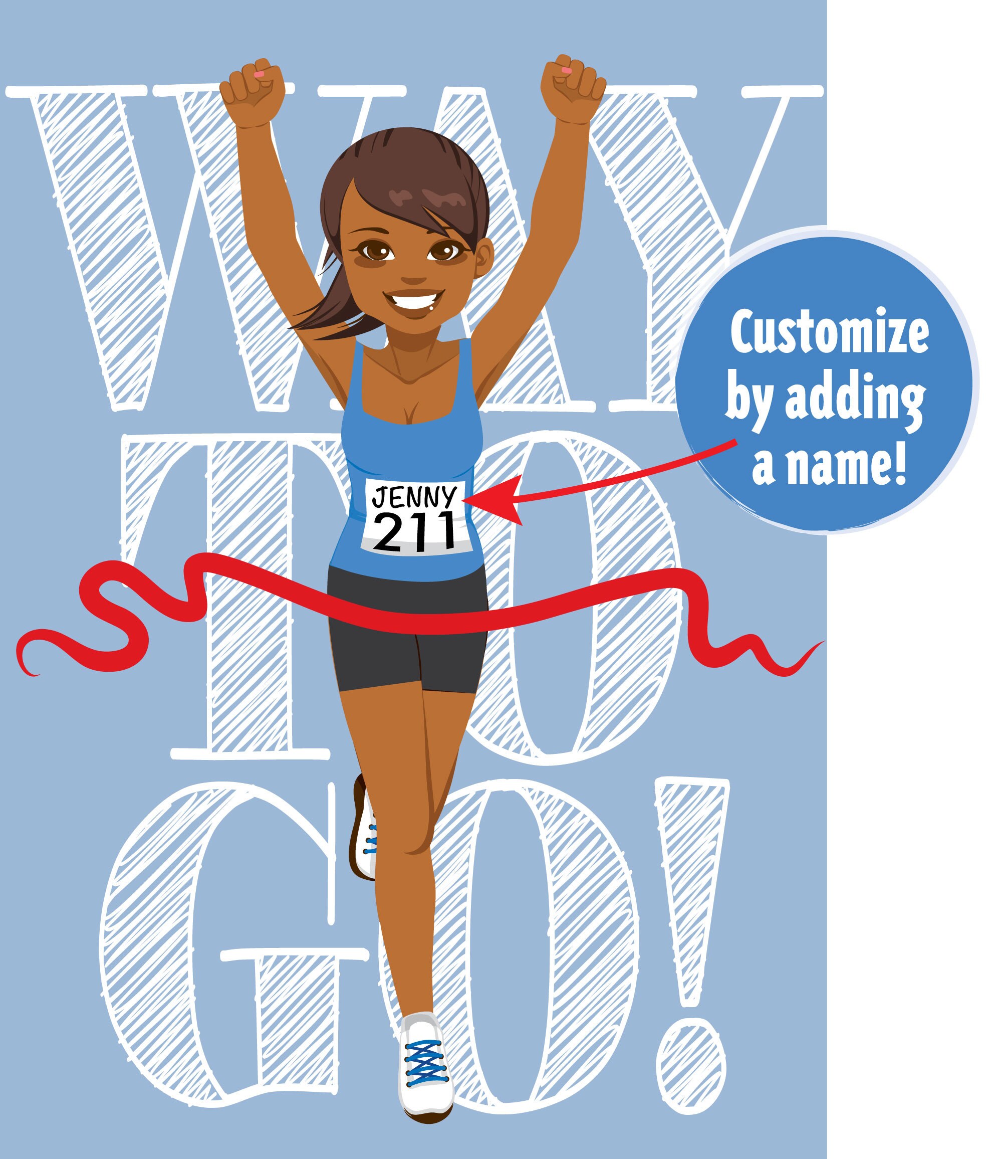 Way to Go! Downloadable Congratulations Runner Card - Etsy