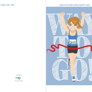 Way to Go! Downloadable Congratulations Runner Card (blond, Long Hair ...