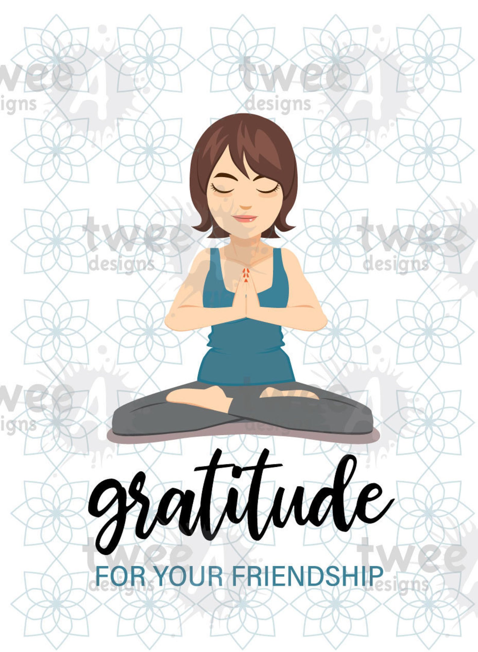 Gratitude for Your Friendship Downloadable Friendship Yoga - Etsy