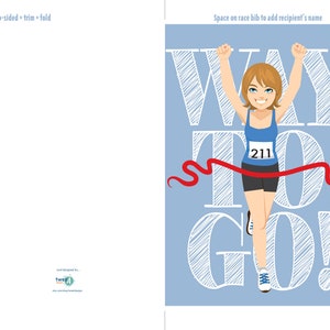 Way to Go! Downloadable Congratulations Runner Card (blond, Shoulder ...