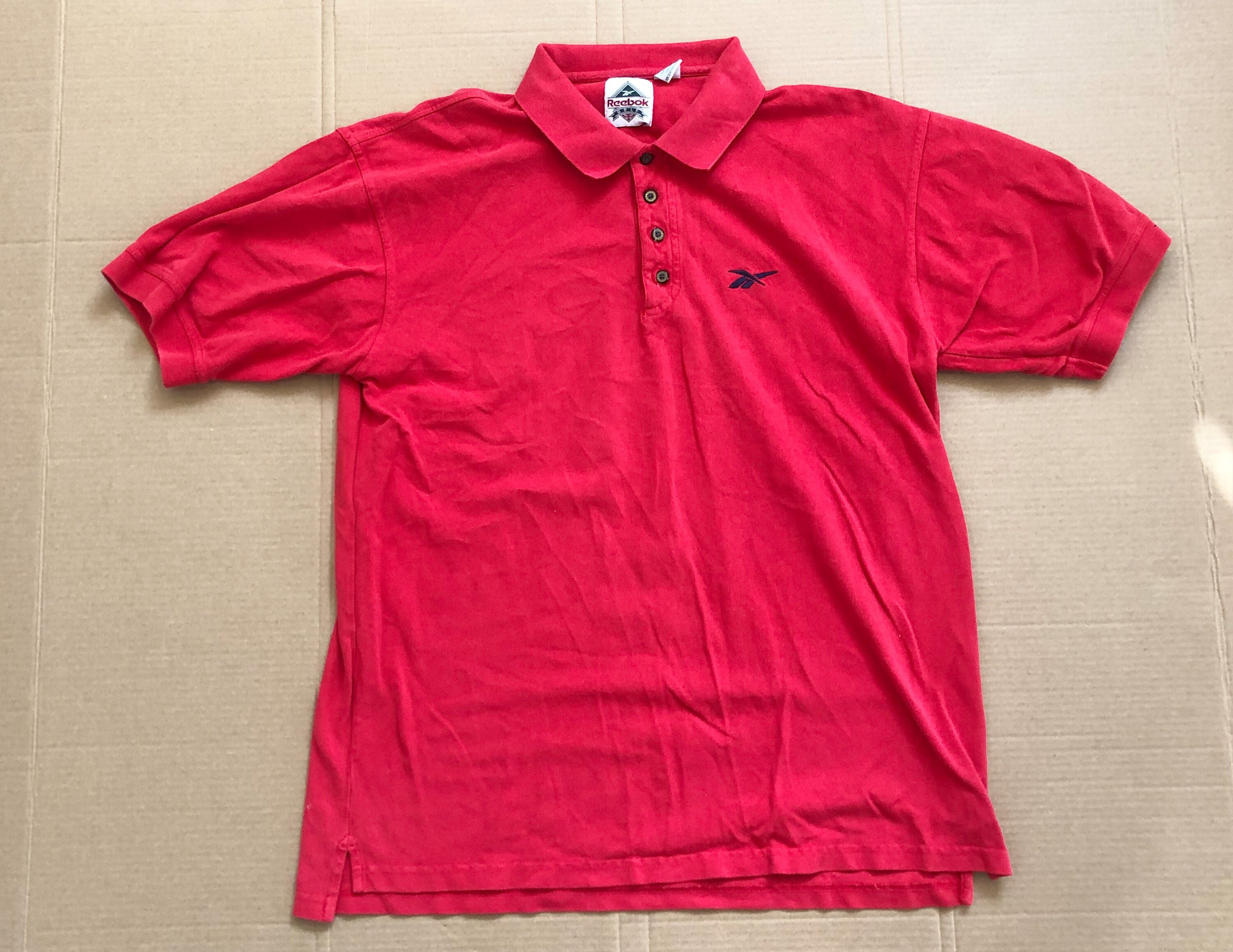 Vintage Reebok Golf Red Faded Polo shirt size Large - Etsy.de