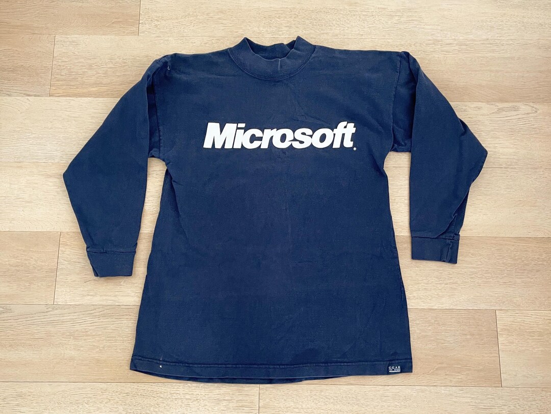 Vintage Gear Microsoft Heavy Cotton Long Sleeve Shirt Size Large - Etsy
