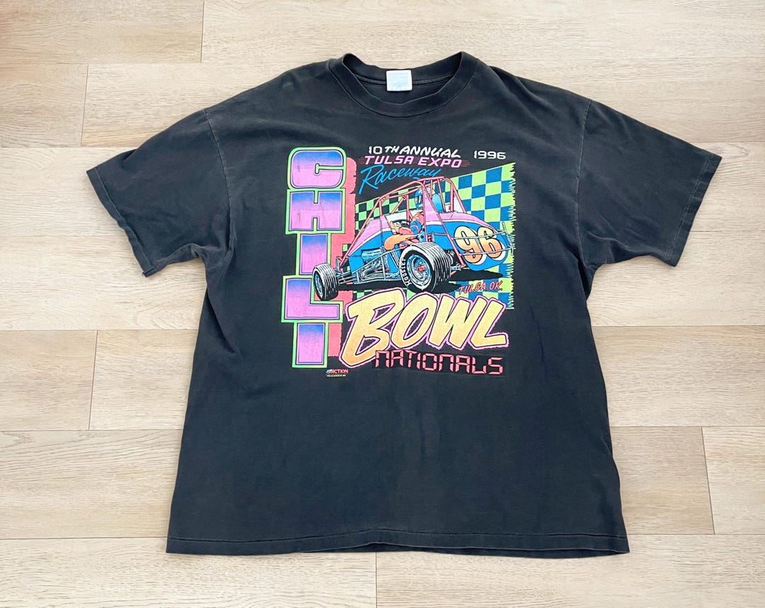 Vintage 1996 Hanes Tulsa Expo Raceway Chili Bowl Nationals Shirt Size ...
