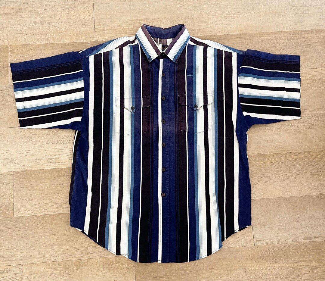Vintage Panhandle Slim Proud to Be an American Button up Striped Shirt ...