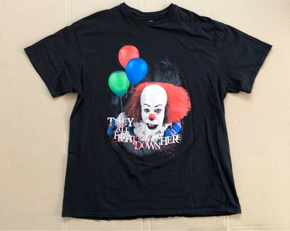 Pennywise IT They All Float Down Here Clown Shirt siz… - Gem