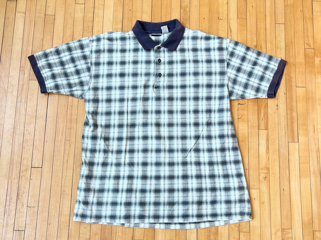 Vintage Bugle Boy Plaid Checkered Polo Shirt Size Large - Etsy