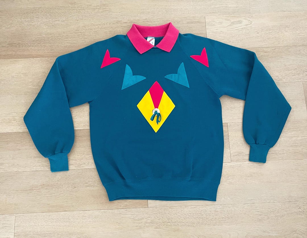 Vintage Jerzees Raglan Polo Handmade Sweater Size Large - Etsy