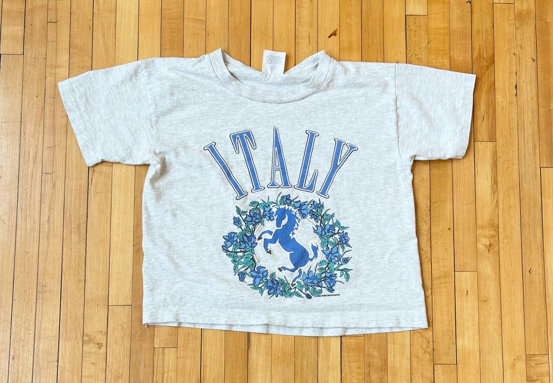 Vintage 1990 Ross Sportswear Italy Emblem Logo Crop Top Shirt Size One ...