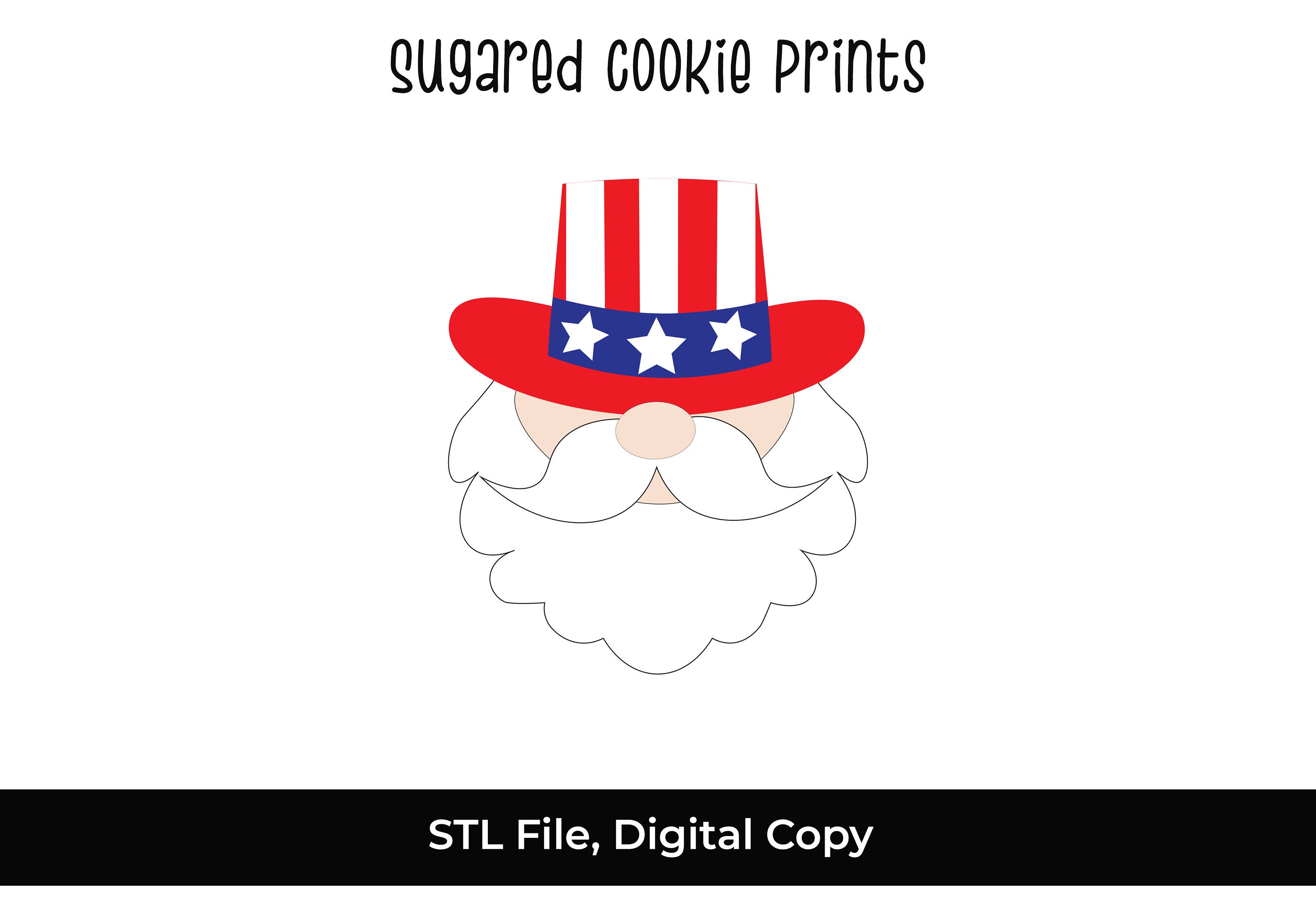 Uncle Sam Cookie Cutter STL File: July Fourth (digital Download) - Etsy