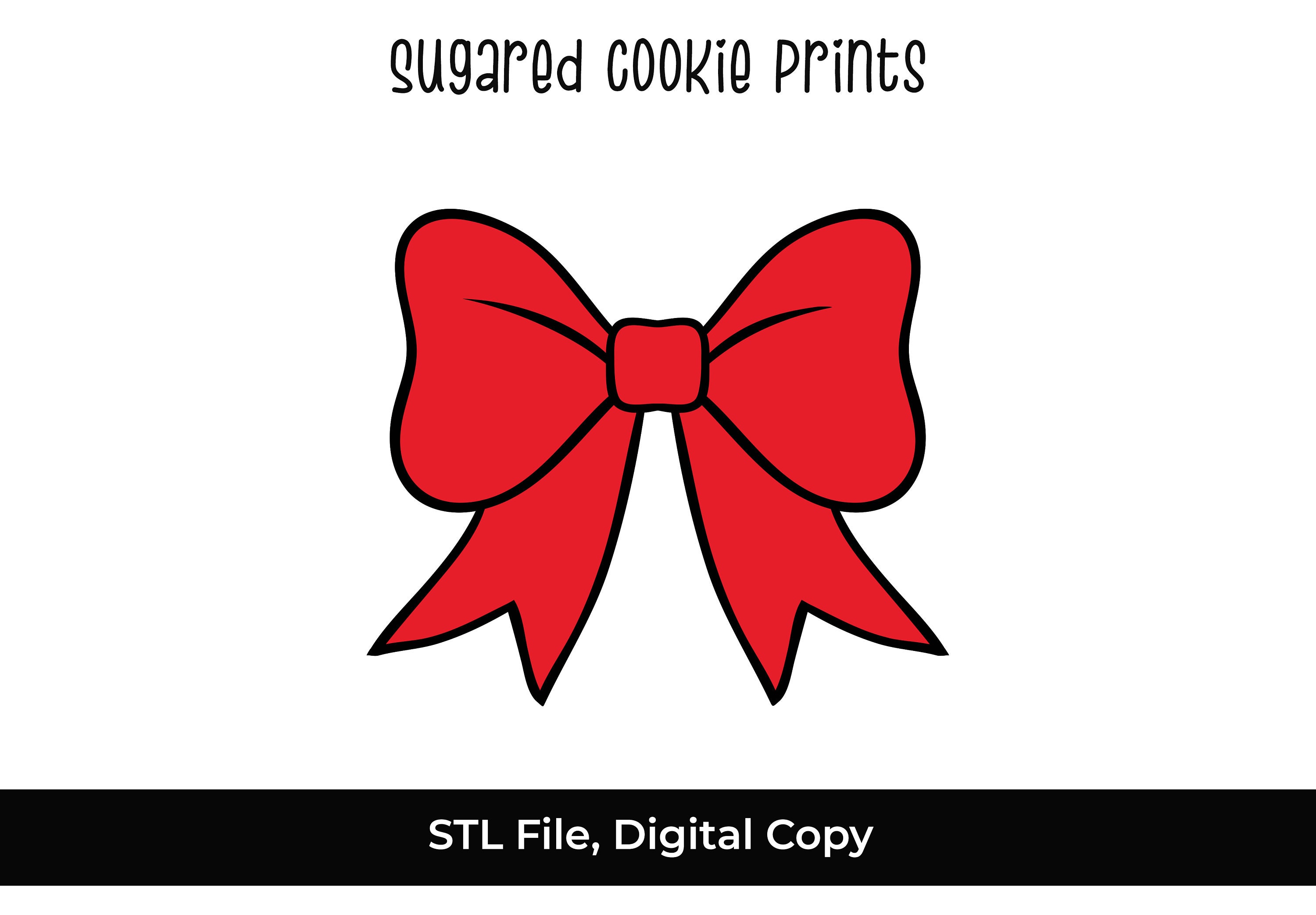 Bow STL File, Wreath Bow Cookie Cutter, STL, Mini Bow Ribbon Cookie ...