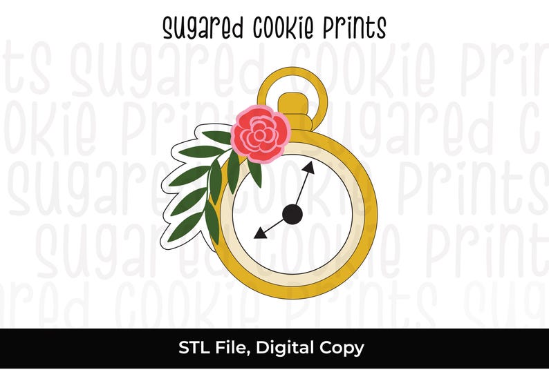 Stop Watch Cookie Cutter STL File, Pocket Watch Cookie Cutter, STL ...