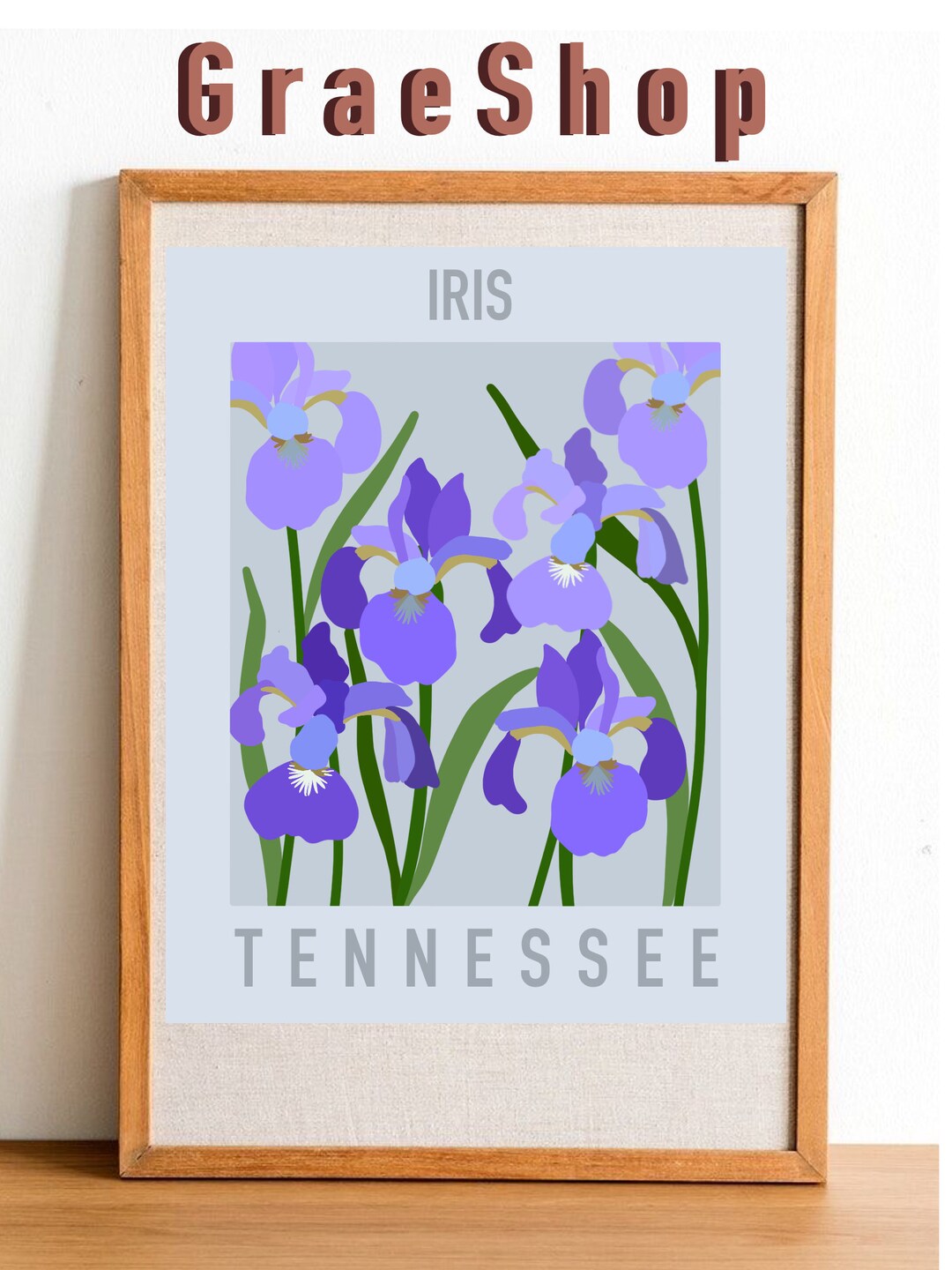 Tennessee State Flower Print - Iris - DIGITAL PRINT - Etsy
