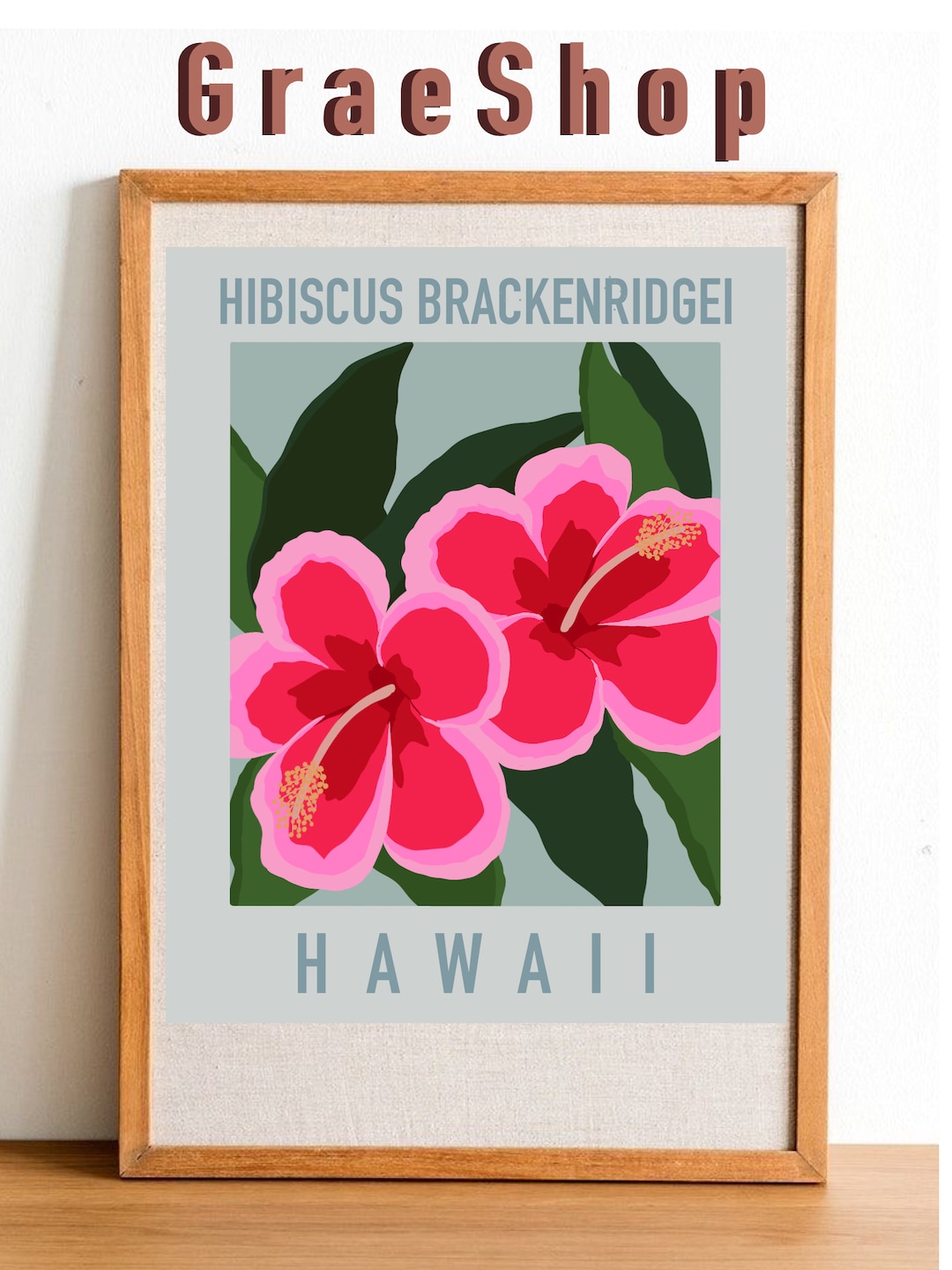 Hawaii State Flower Print - Hawaiian Hibiscus - DIGITAL PRINT - Etsy