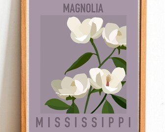 Mississippi Magnolia Ink Sketch Print / Printable / Art / Digital ...