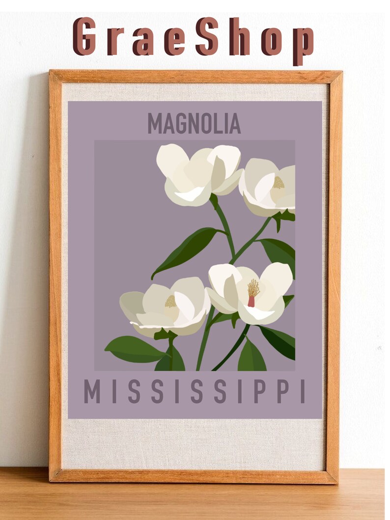 Mississippi State Flower Print - Magnolia - DIGITAL PRINT - Etsy UK