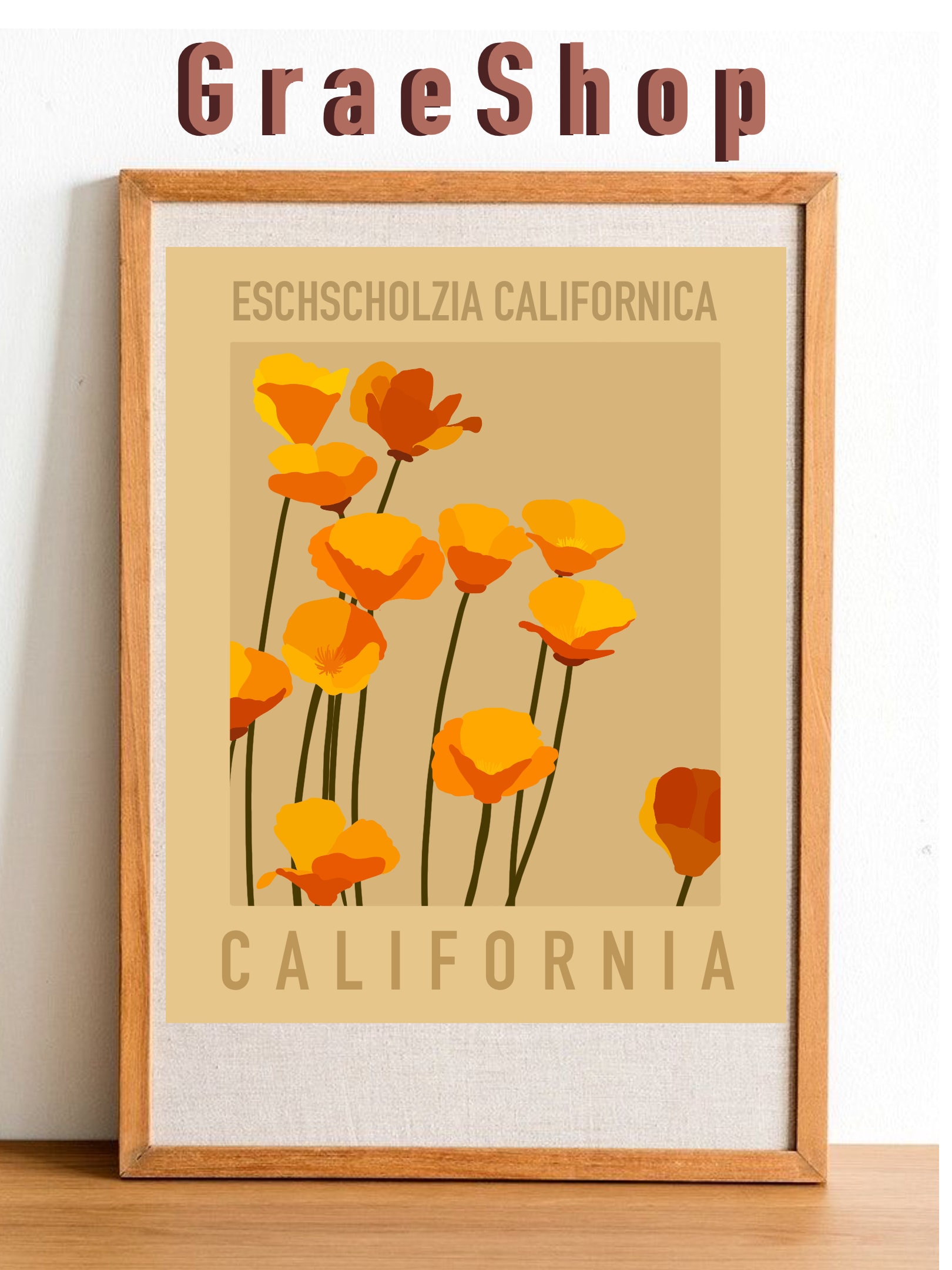 California State Flower Print California Poppy DIGITAL PRINT - Etsy España