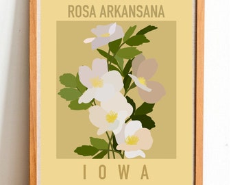 Iowa State Flower Print - Etsy