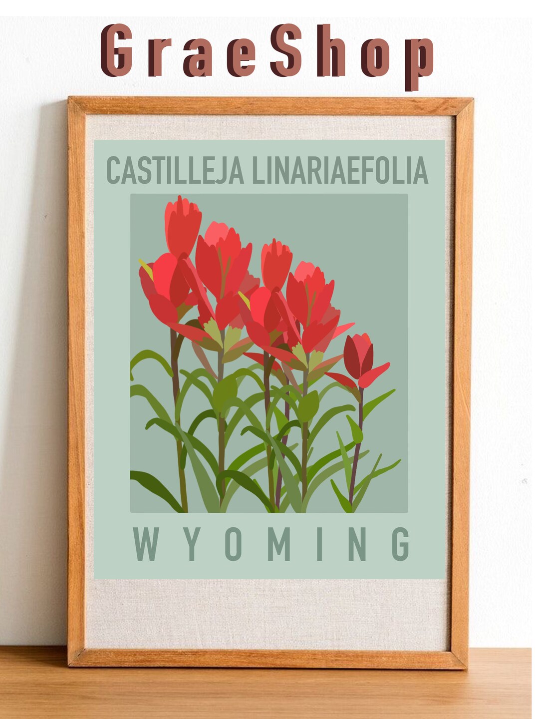 Wyoming State Flower Print - Indian Paintbrush - DIGITAL PRINT - Etsy