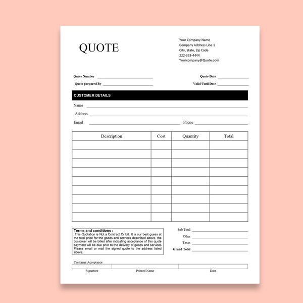 Job Proposal Template - Etsy