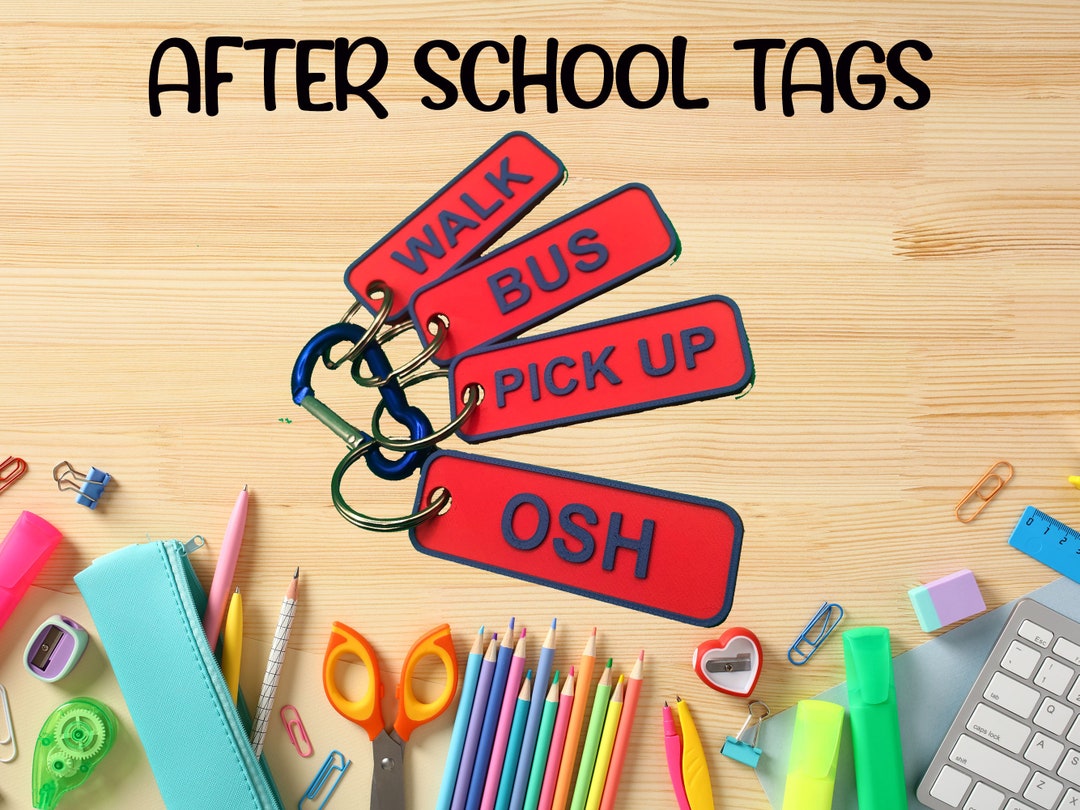 After School Bag Tag | Colourful Bag Tag | Personalised Bag Tag for ...