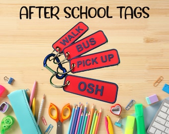 Acrylic Kids Bag Tag Colourful Bag Tag Personalised Bag Tag for Kids ...