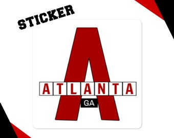 ATL Stickers Atlanta Sticker Atlanta Apparel Atlanta Gift - Etsy