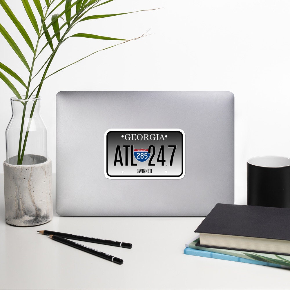 Gwinnett County Car Tag Sticker: Atlanta ATL - Etsy