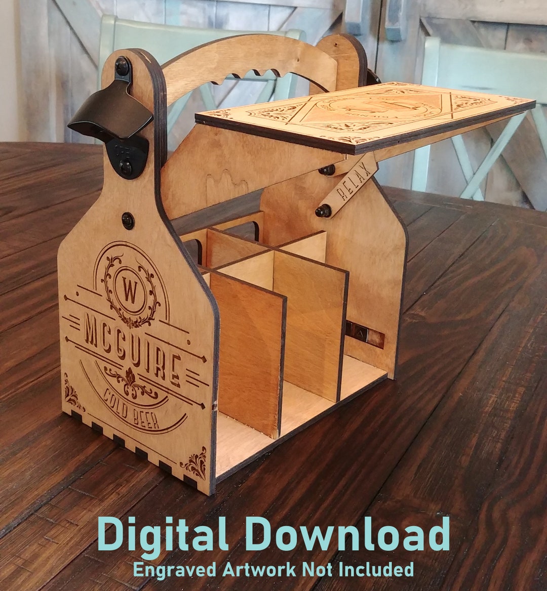Laser Cut File - Beer Caddy With Flip Table - Etsy