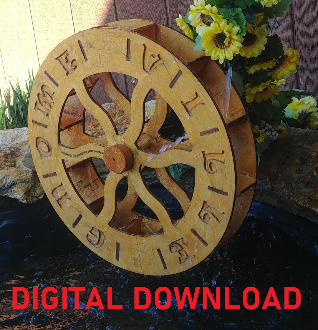 Laser Cut File - 18" Water Wheel - Etsy Canada