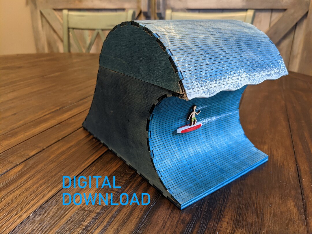 Laser Cut File - Ocean Wave Box - Etsy