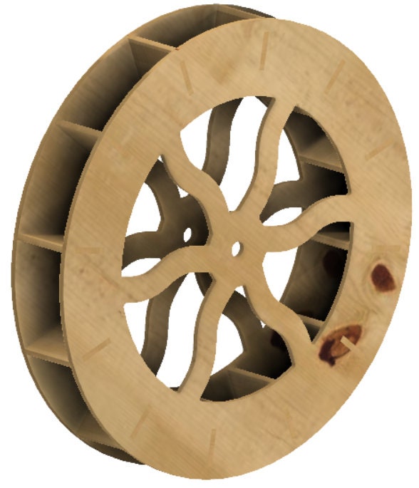 Laser Cut File - 18" Water Wheel - Etsy