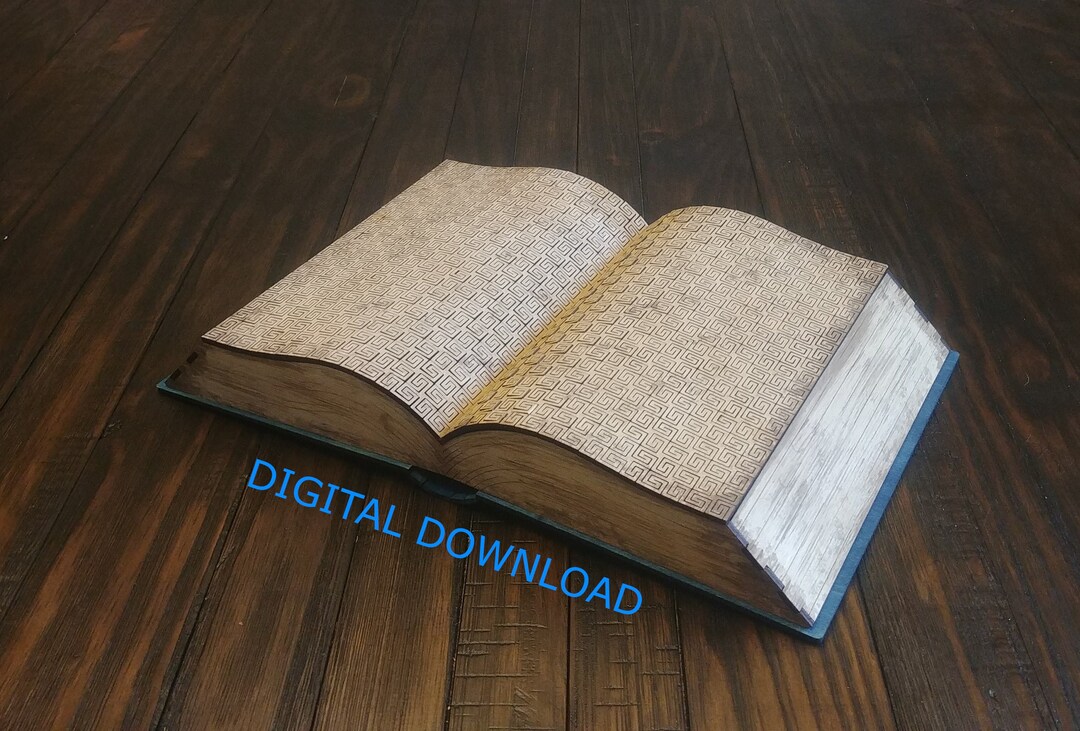 Laser Cut File - Open Book Box - Etsy