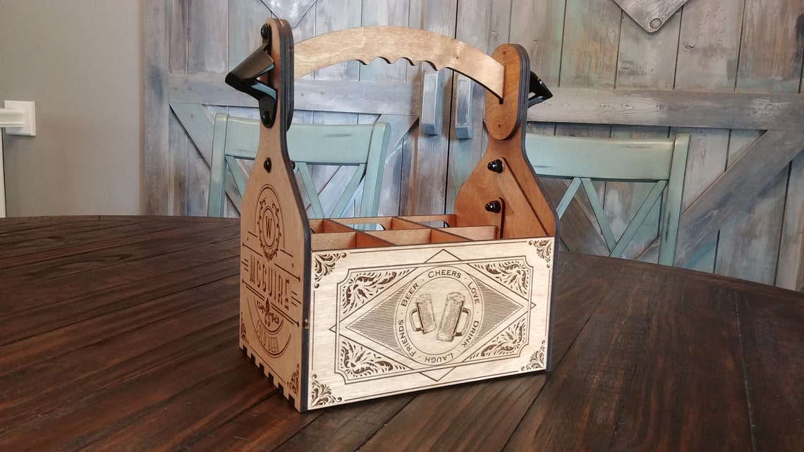 Laser Cut File - Beer Caddy With Flip Table - Etsy