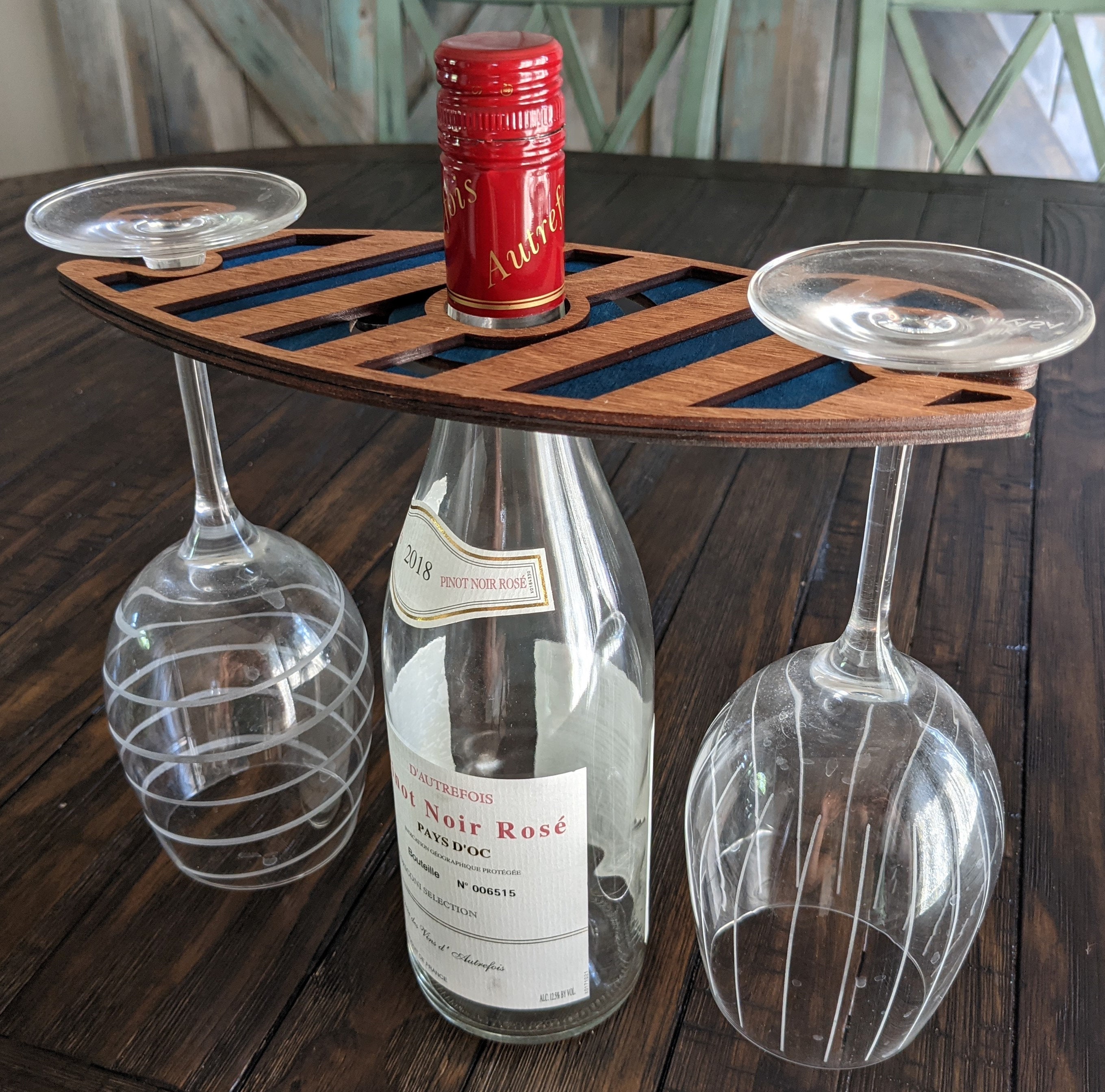 Laser Cut File 2 in 1 Wine Glass Butler | Etsy