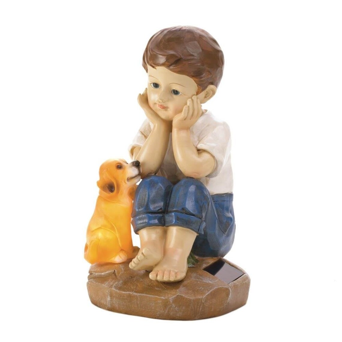 Outdoor Solar Garden Statues Polyresin Small Solar Statue Led Etsy