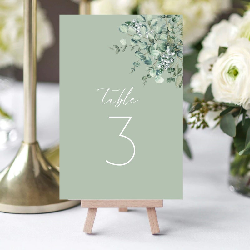 Green Table Number - Etsy