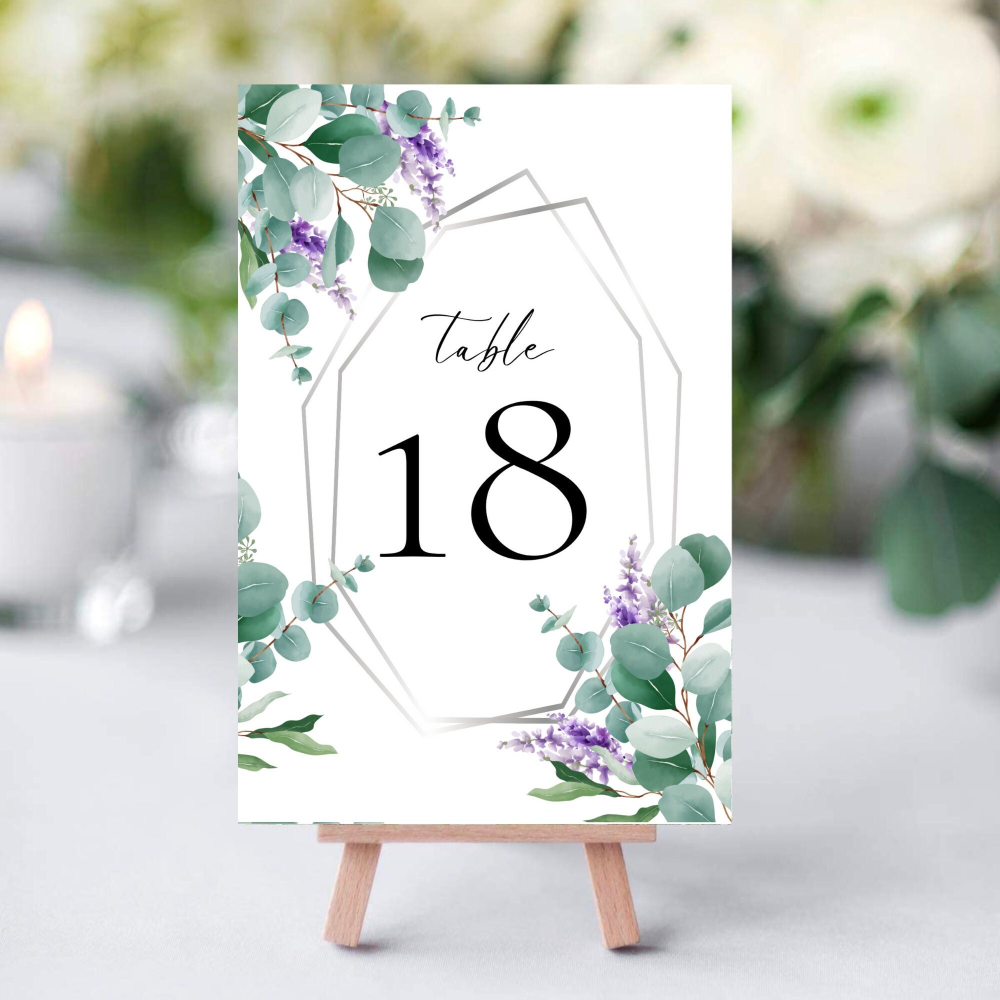 Printable Table Numbers - Wedding Table Number, Watercolor Table Number ...