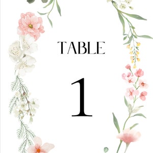 Printable Table Numbers Seating Chart Template Bundle - Etsy