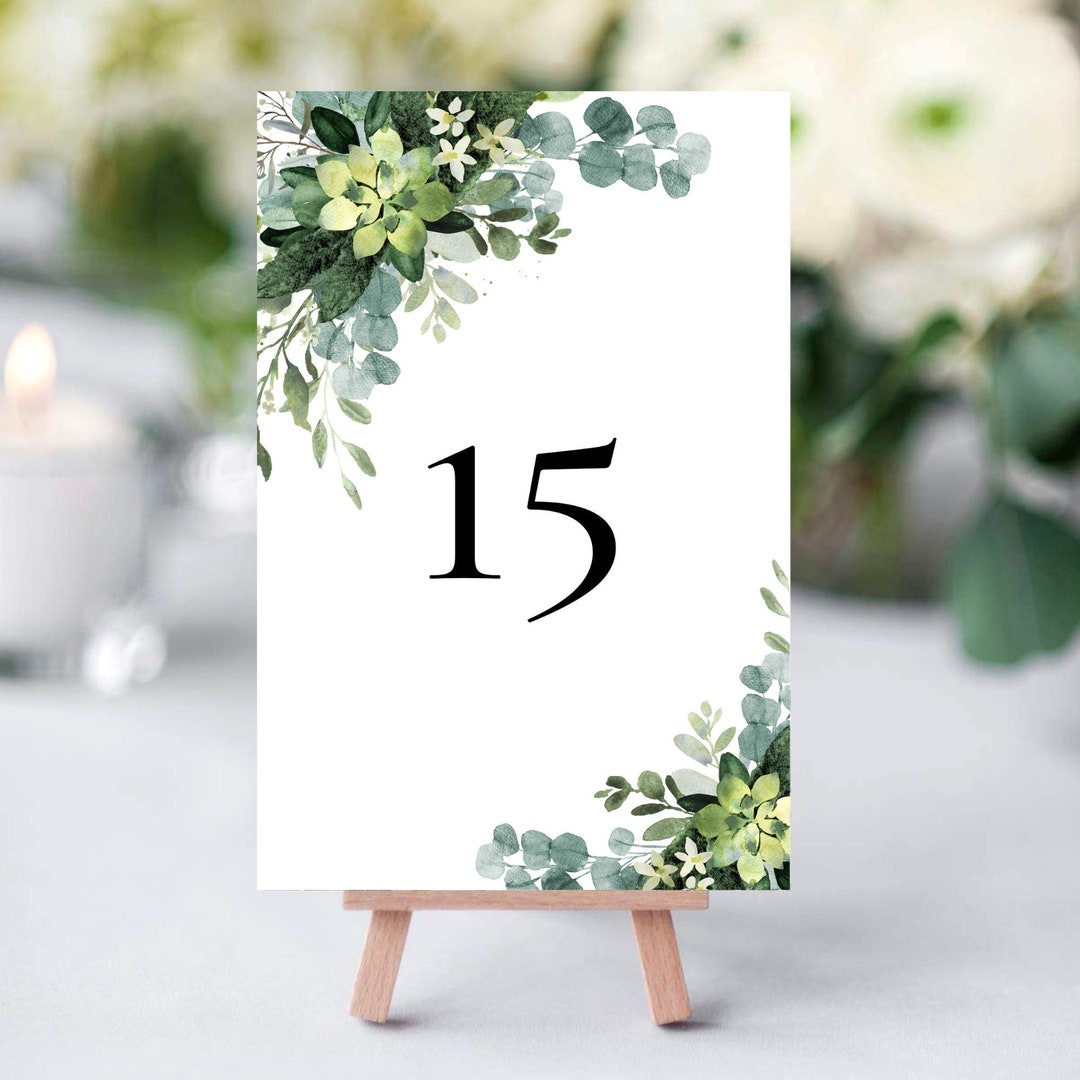 Printable Table Number - Wedding Table Number, Instant Download, Baby ...
