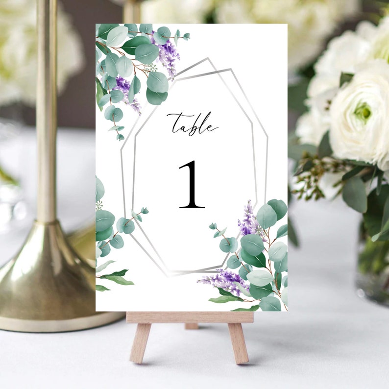 Printable Table Numbers - Wedding Table Number, Watercolor Table Number ...