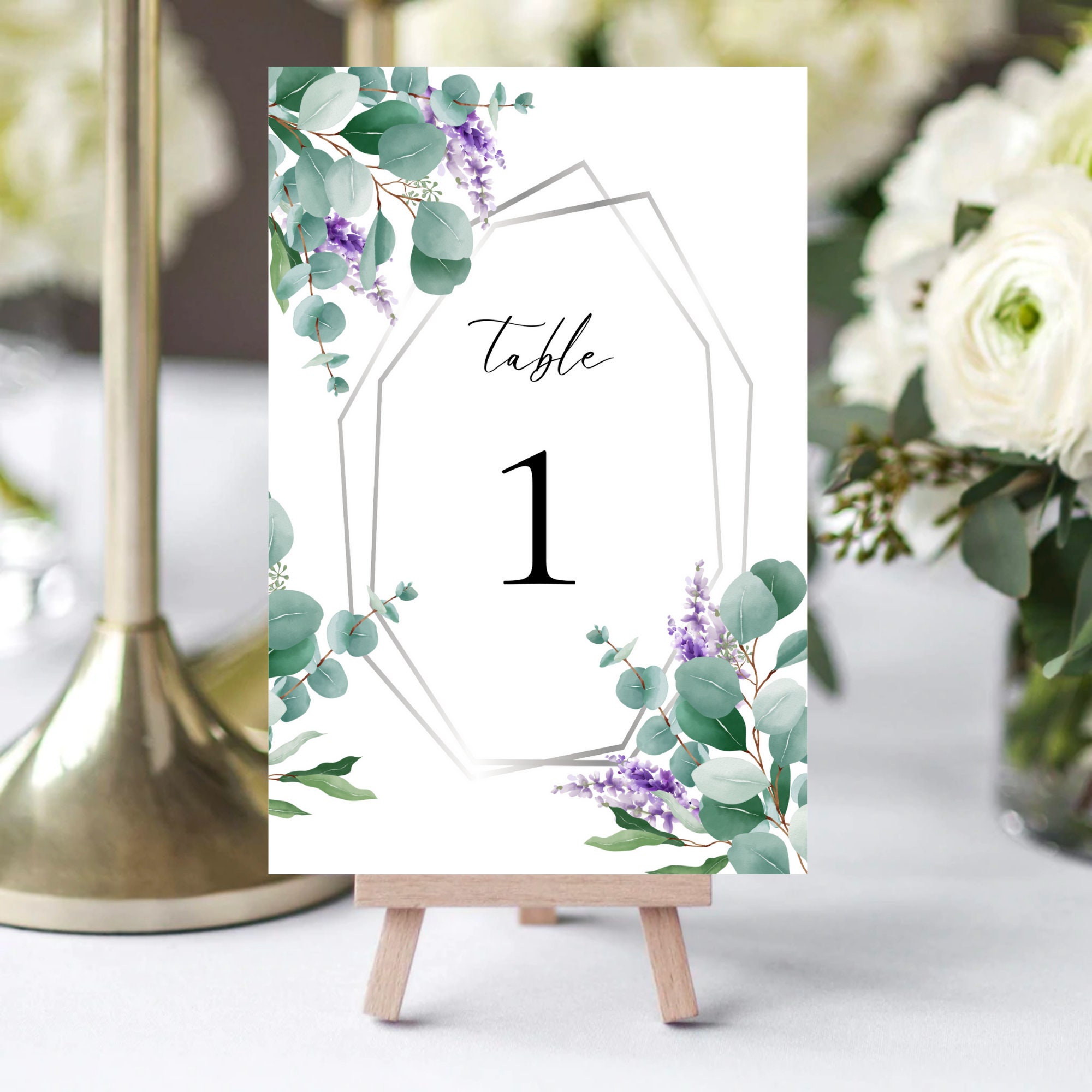 Printable Table Numbers - Wedding Table Number, Watercolor Table Number ...