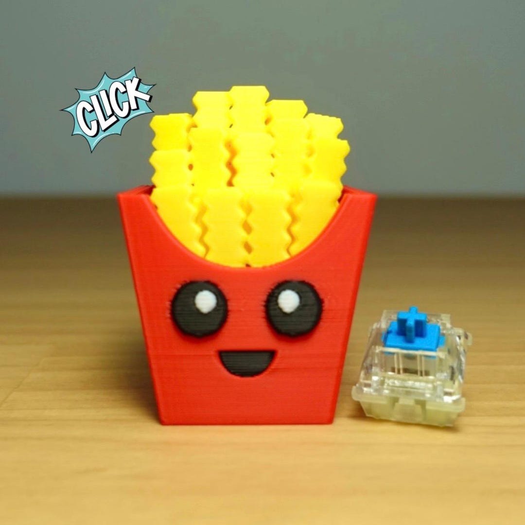 Mechanical Clicky Fidget French Fries Switch, Fast Food Funny, ASMR Fidget, Button Clicker, Stim ...