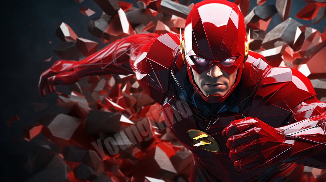 The Flash 3D Pixel Art 20oz Tumbler Sublimation Design Download ...