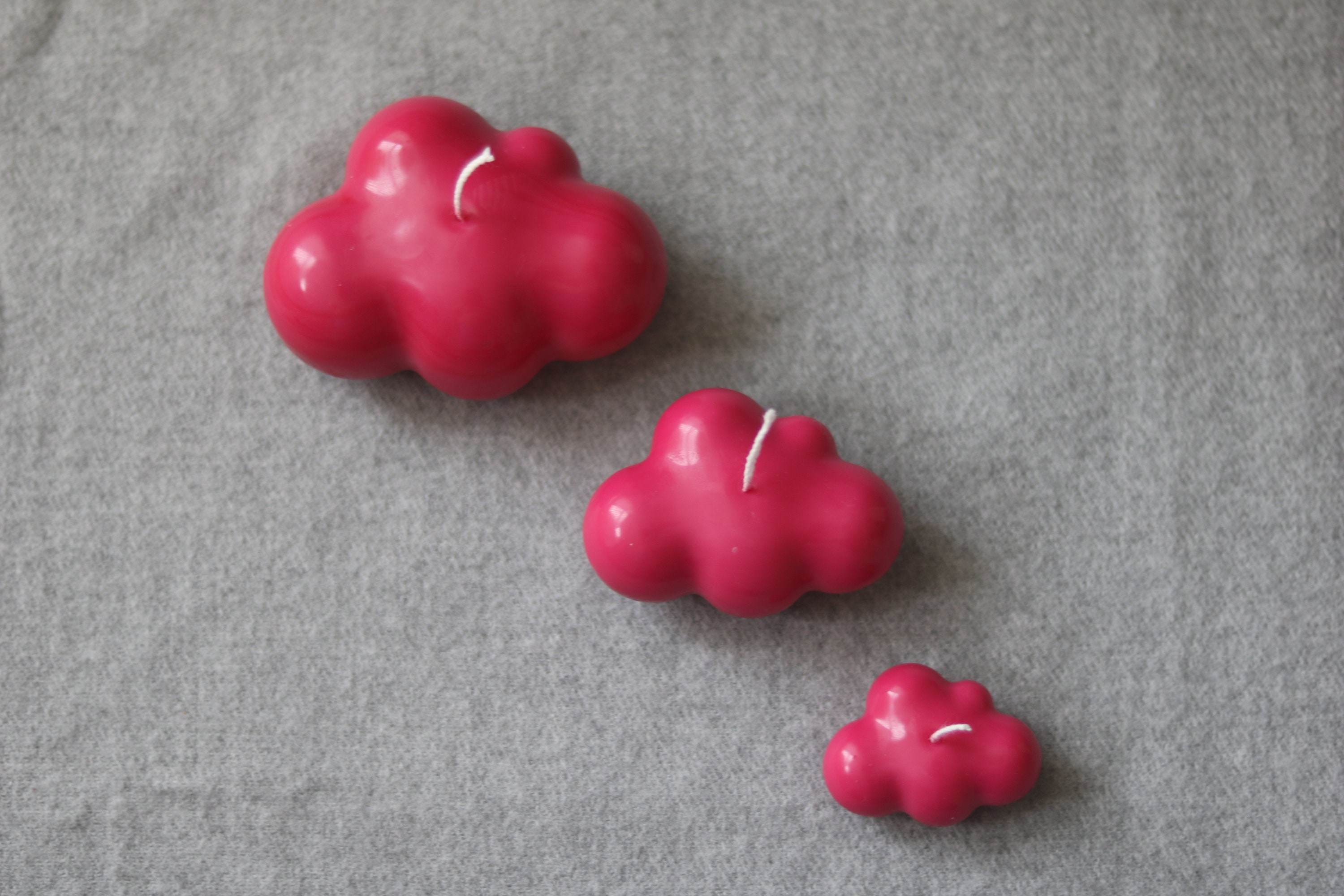 Cloud Candle Trio, tamaño grande-mediano-pequeño, cera de soja apta ...