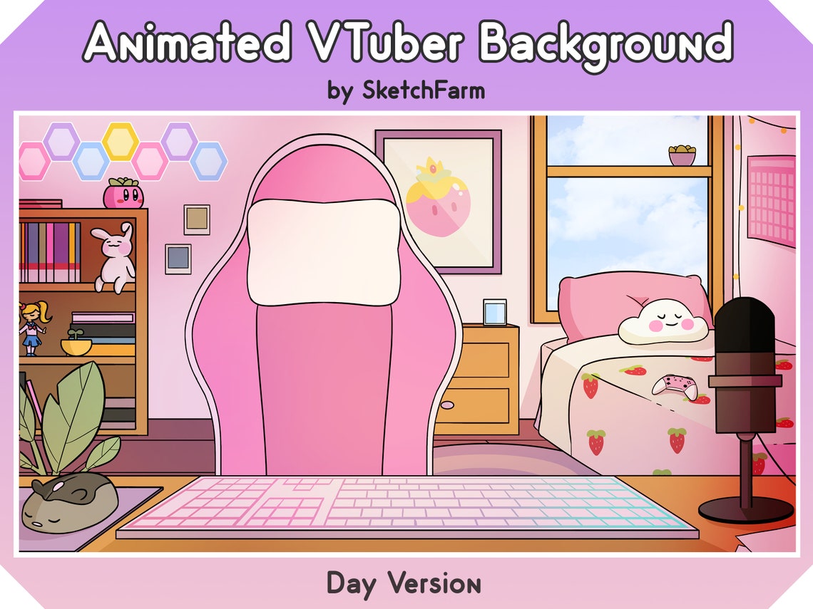 Vtuber Streamer Background Animated Day and Night Theme - Etsy