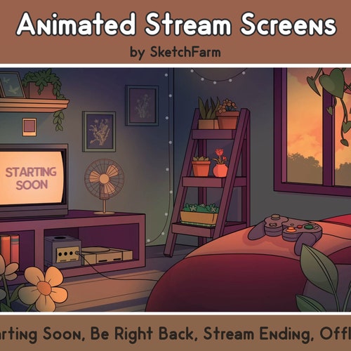 Custom Animated Starting Soon Screen Twitch Overlay Be - Etsy
