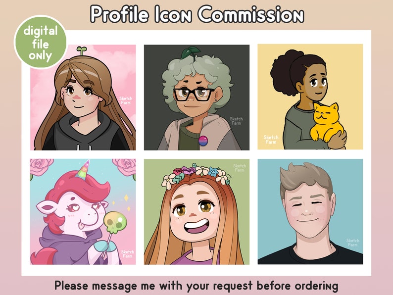 Custom Profile Icon Character Logo Art Commission - Etsy