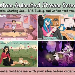 Custom Animated Starting Soon Screen Twitch Overlay Be Right Back ...